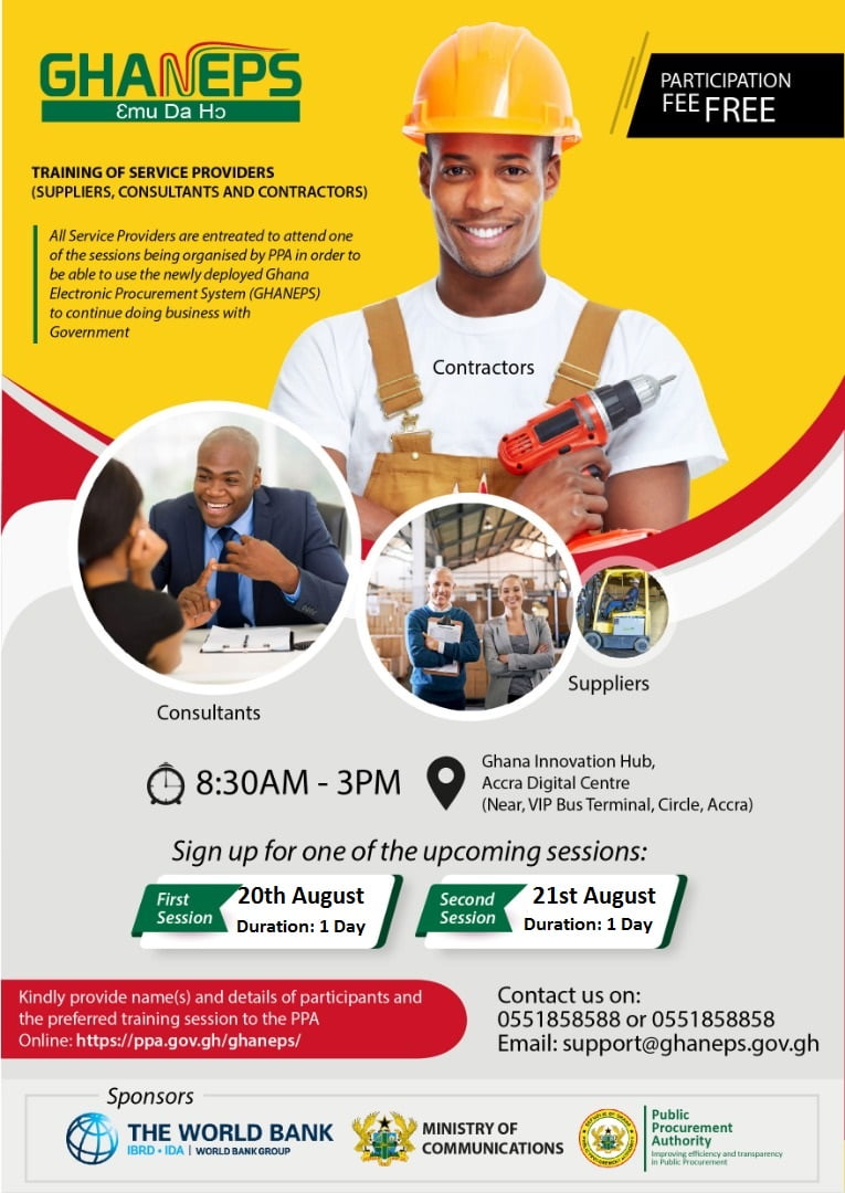 Register for the upcoming Electronic Procurement System (GHANEPS ...